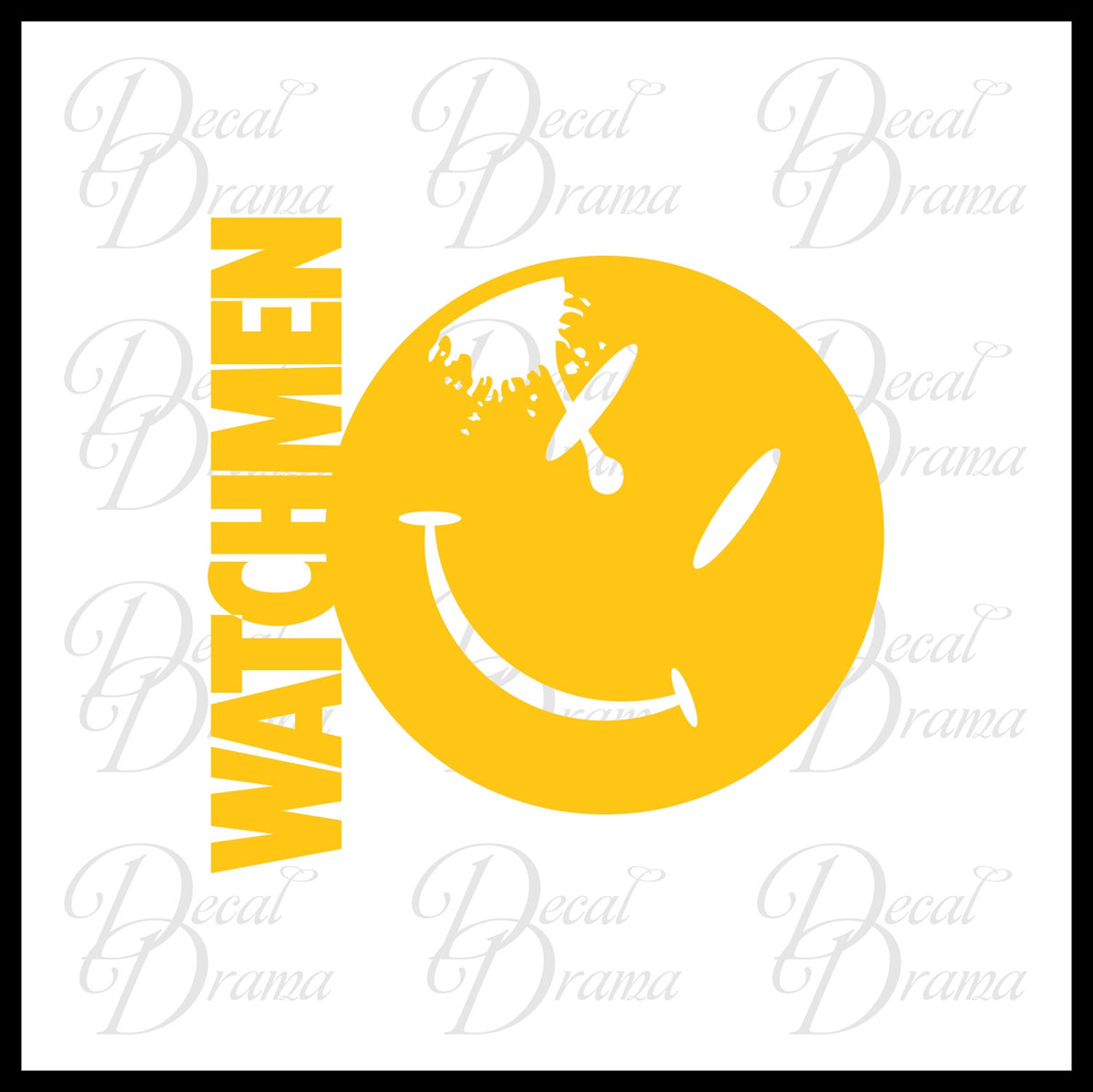 Watchmen Smiley Face Black And White